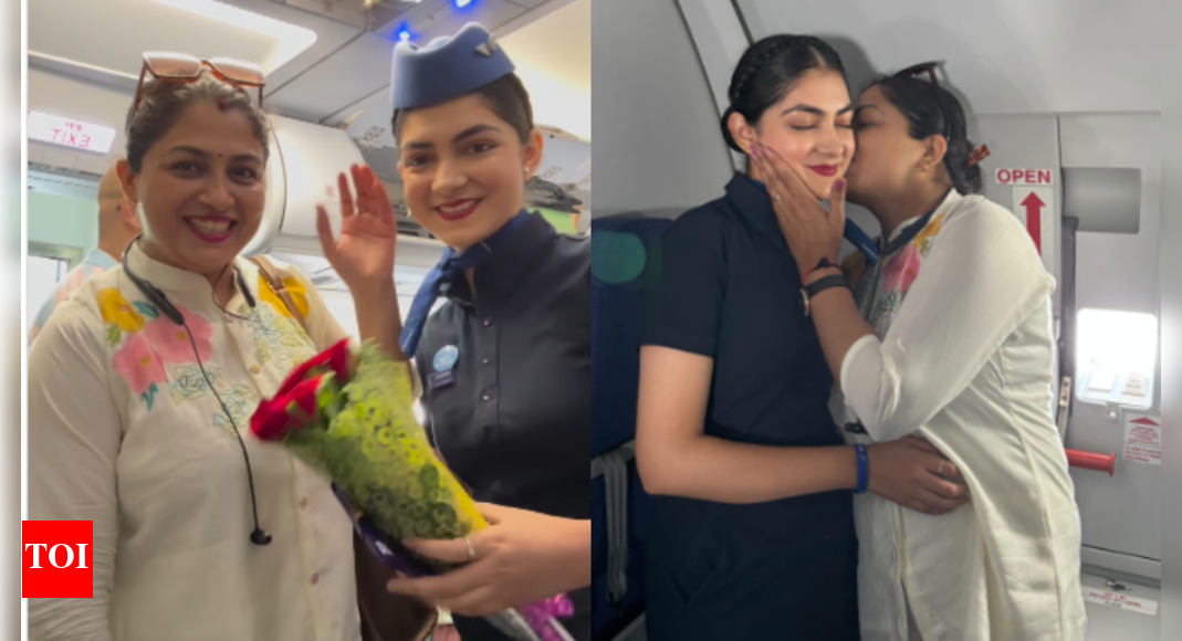 Indigo Air Hostess Welcomes Mother Onboard in Viral Video: A Proud Moment
