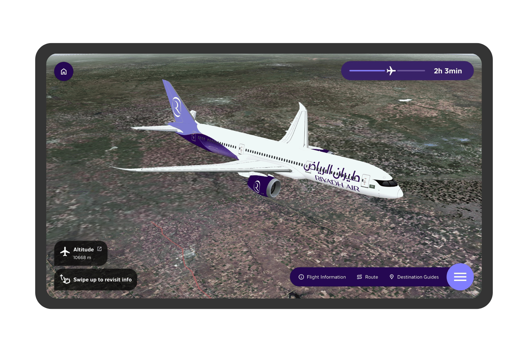 Riyadh Air FlightPath3D: Elevate Your In-Flight Journey with New 3D Map Experience